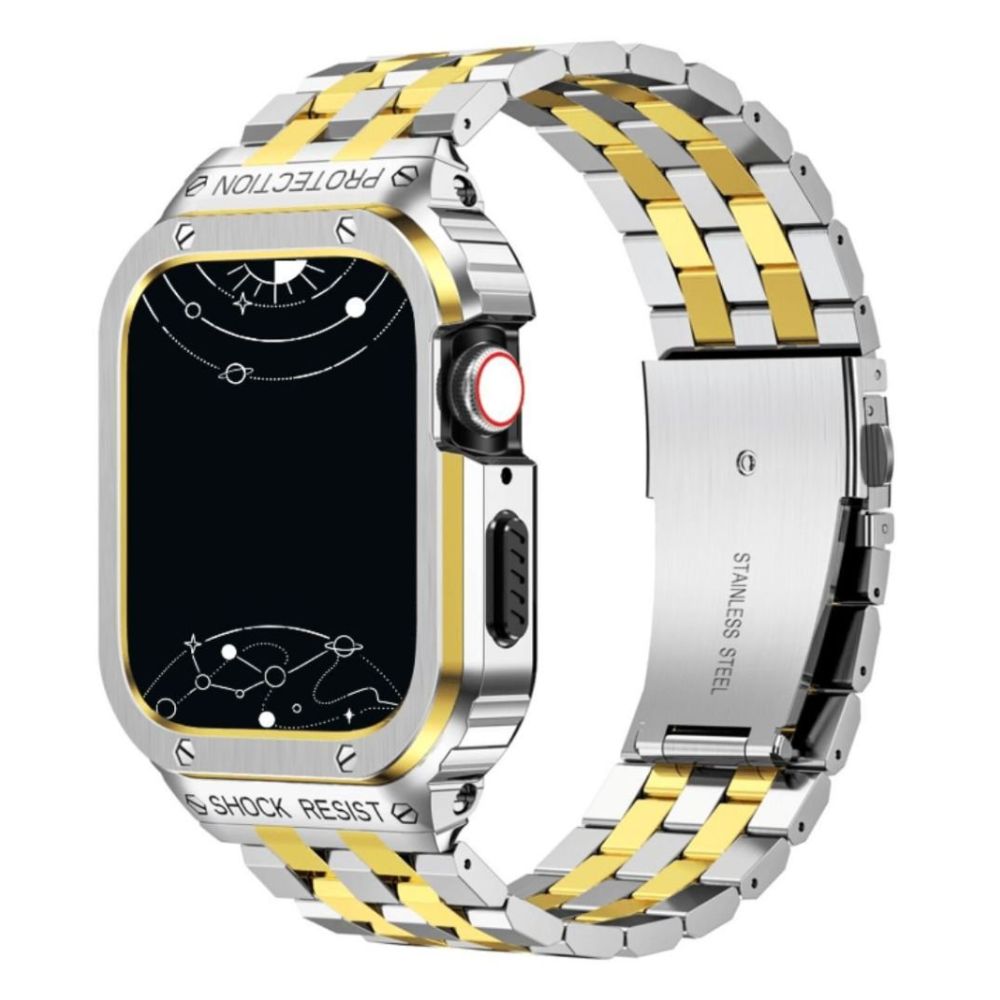 Agmen Stainless Steel Band + Case For iWatch Series 4-9, SE/2/3, Ultra ...